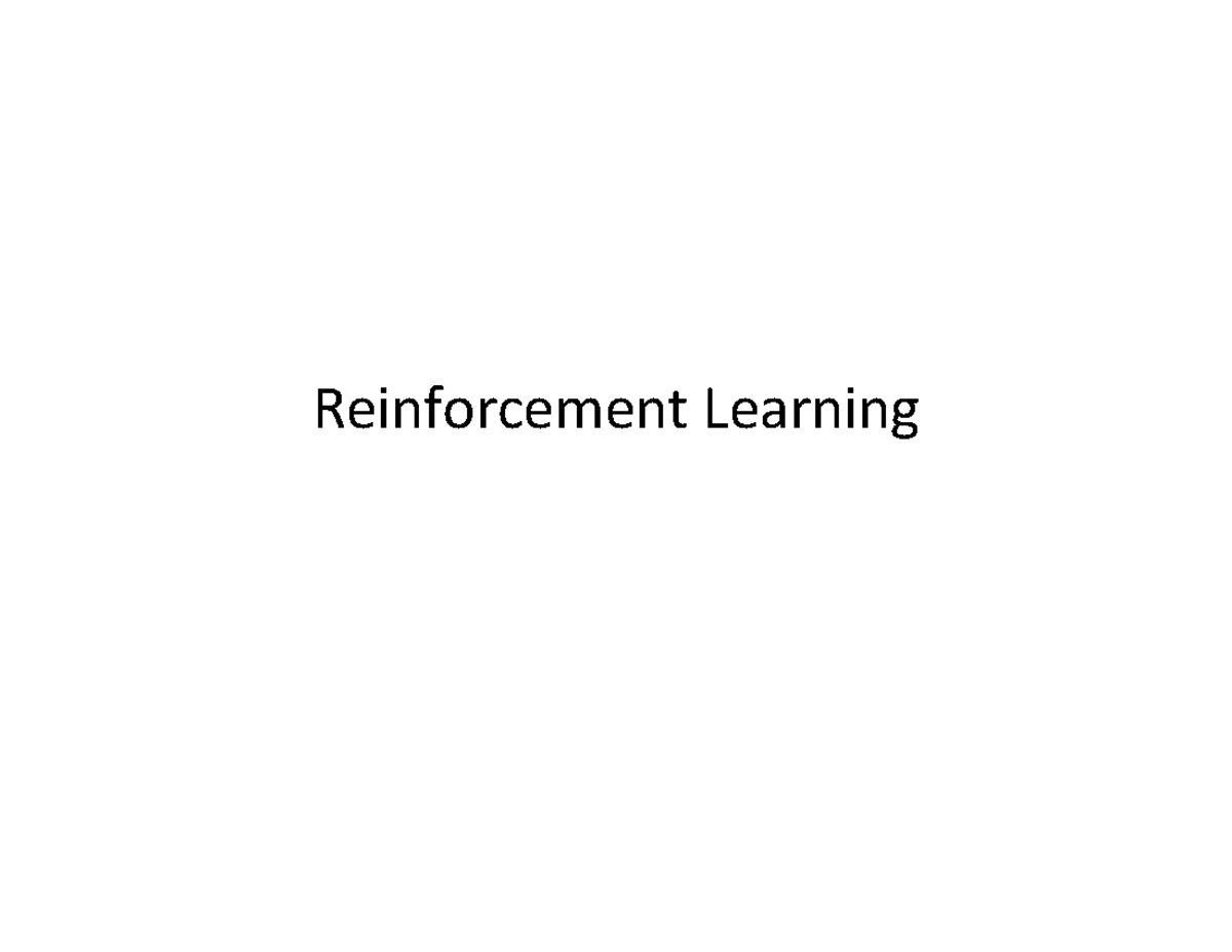 RL-1 - Good notes for AI - Reinforcement LearningReinforcement Learning ...