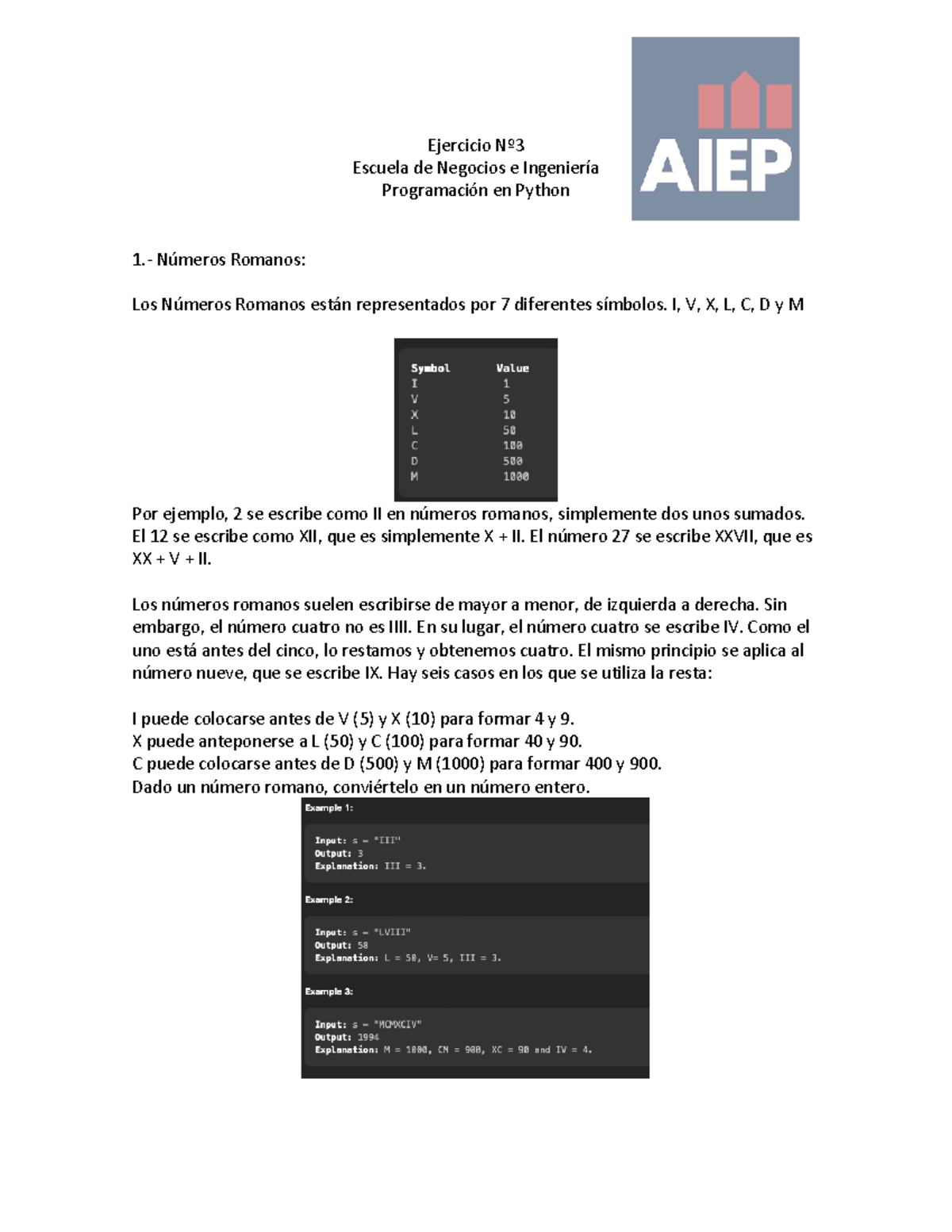 Ejercicio Nº4 Programacion Python - Ejercicio N∫ Escuela de Negocios e ...