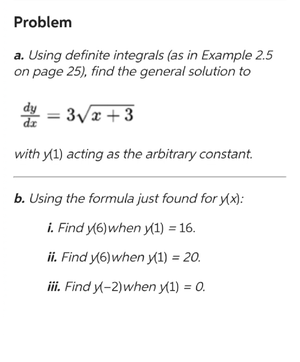Definite Integrals Problem - Differential Equation - Studocu