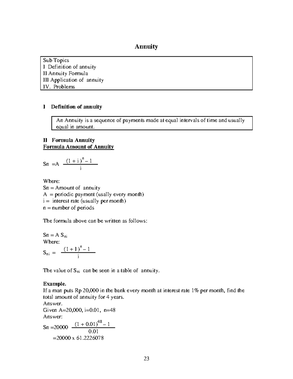 19702677 Business and Financial Mathematics Annuity - Annuity Sub ...