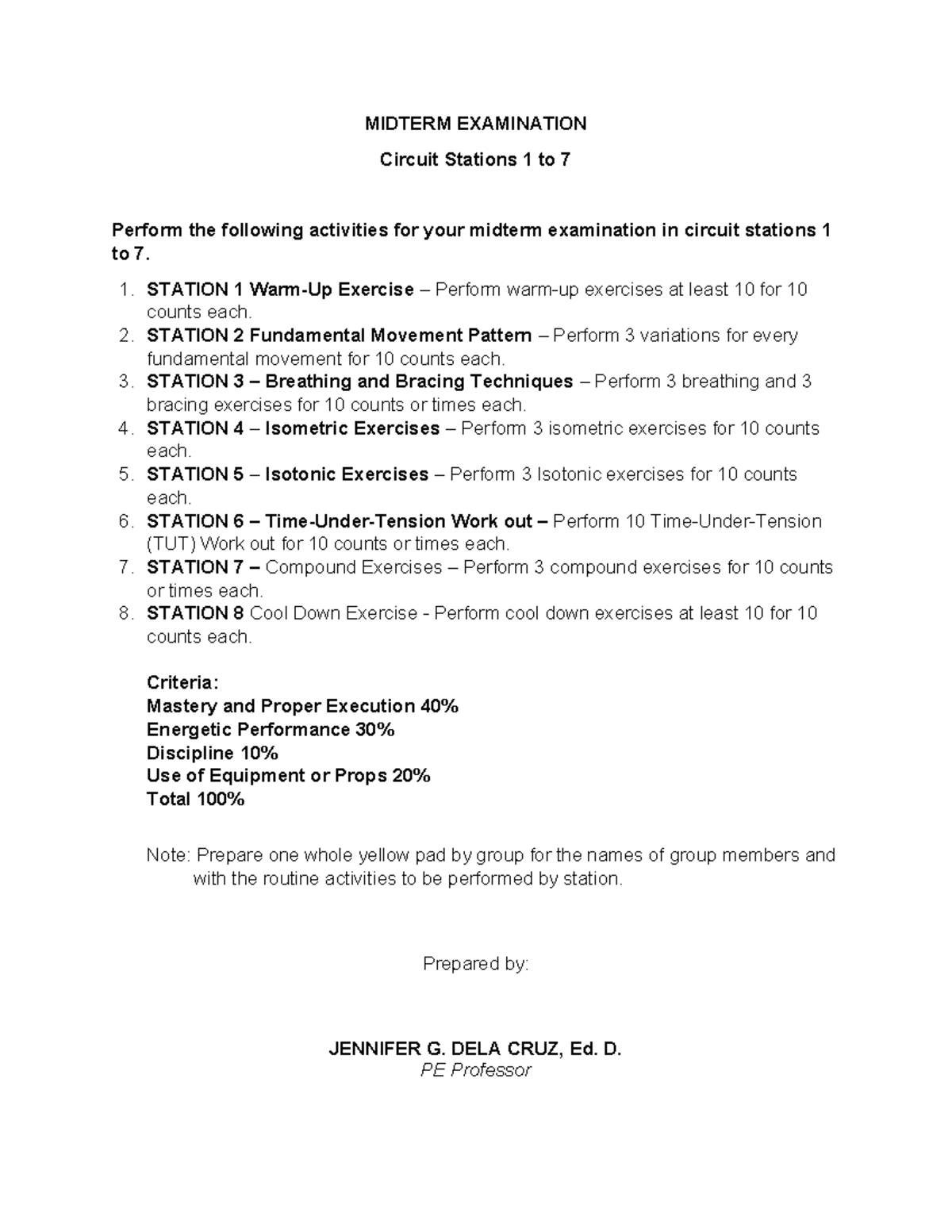 Inbound 816990113052155313 - MIDTERM EXAMINATION Circuit Stations 1 to ...