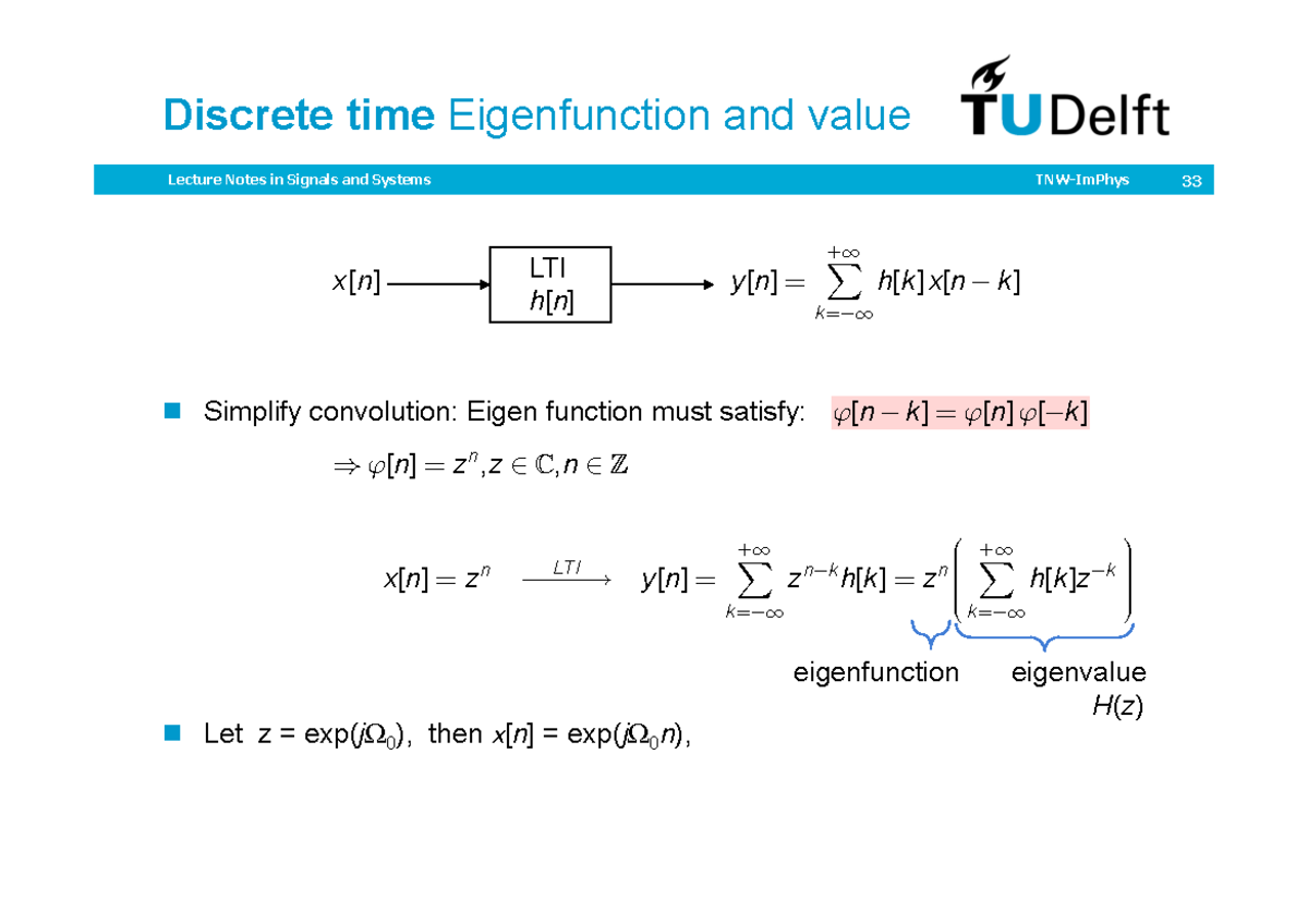 DT Fourier Series - Lecture Notes in Signals and Systems TNW-ImPhys 33 ...
