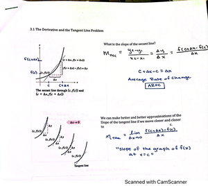 Calculus chapter 4 - MATH 150 - Studocu