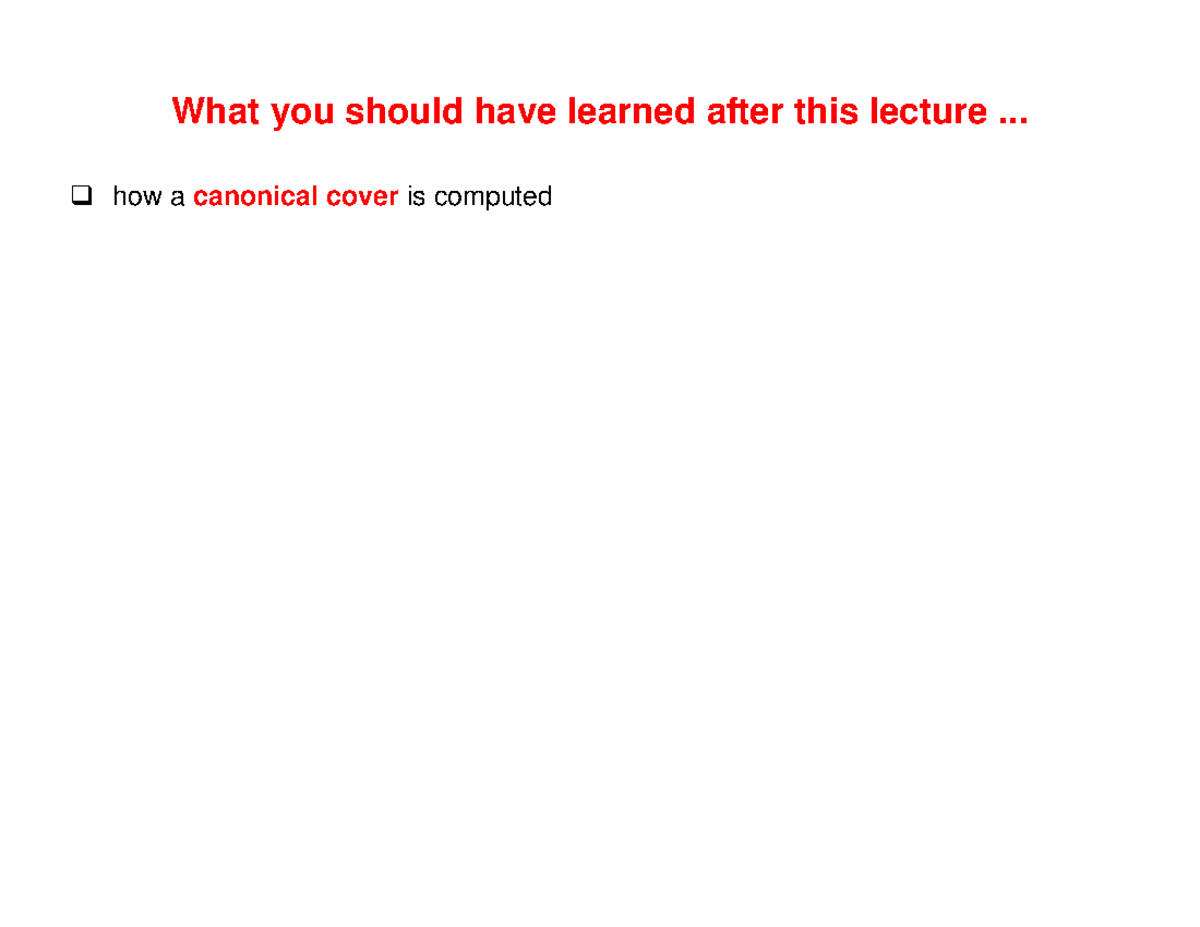 Lecture 16 - What you should have learned after this lecture ... how a ...