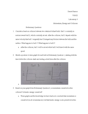 Lab Report 1 PHY2048L - Lab assignment for general physics lab - Lab Lab partner-1:Bianca Arias ...