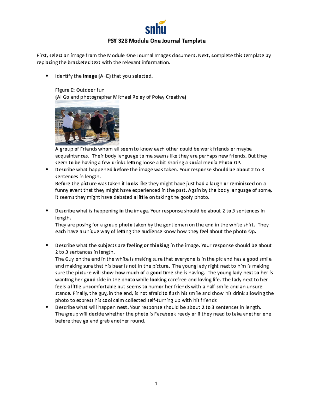 PSY 328 Module One Journal Entry DONE - PSY 328 Module One Journal ...