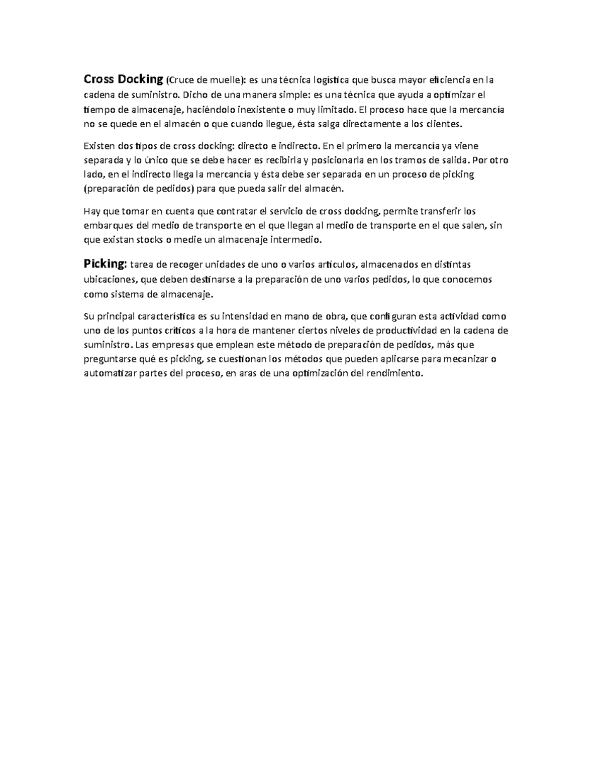 Lectura Conceptos Log - Cross Docking (Cruce de muelle): es una técnica ...