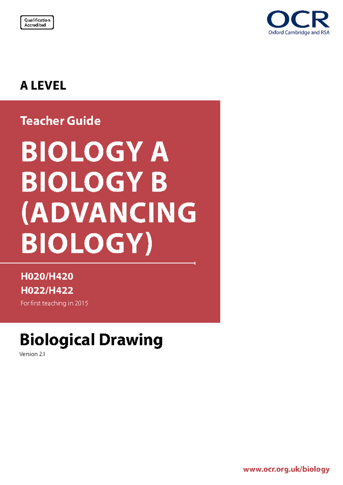 251799 biology drawing skills handbook - Qualification Accredited ocr ...