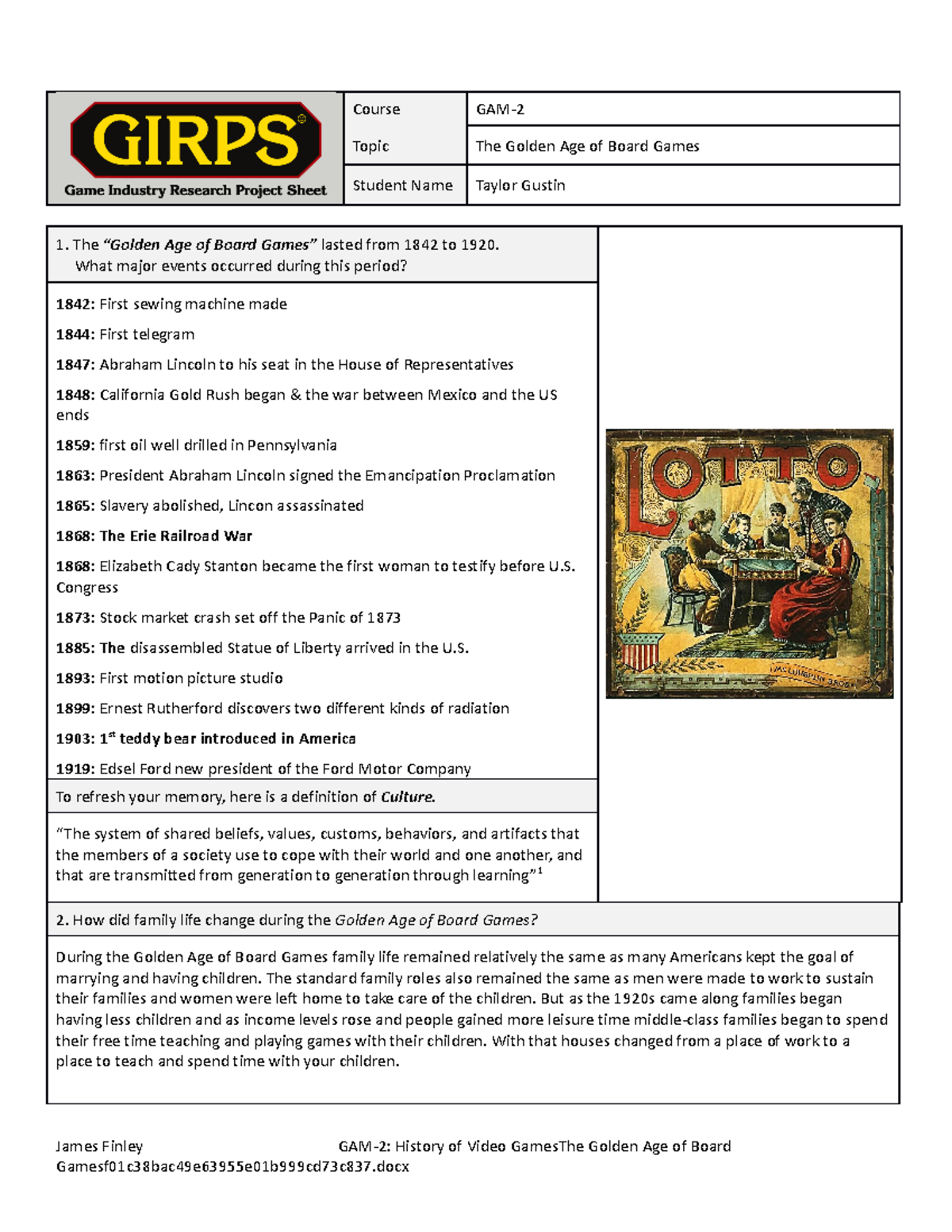 GAM-21- Girps-Golden-Age-Board-Games - Course GAM- Topic The Golden Age ...