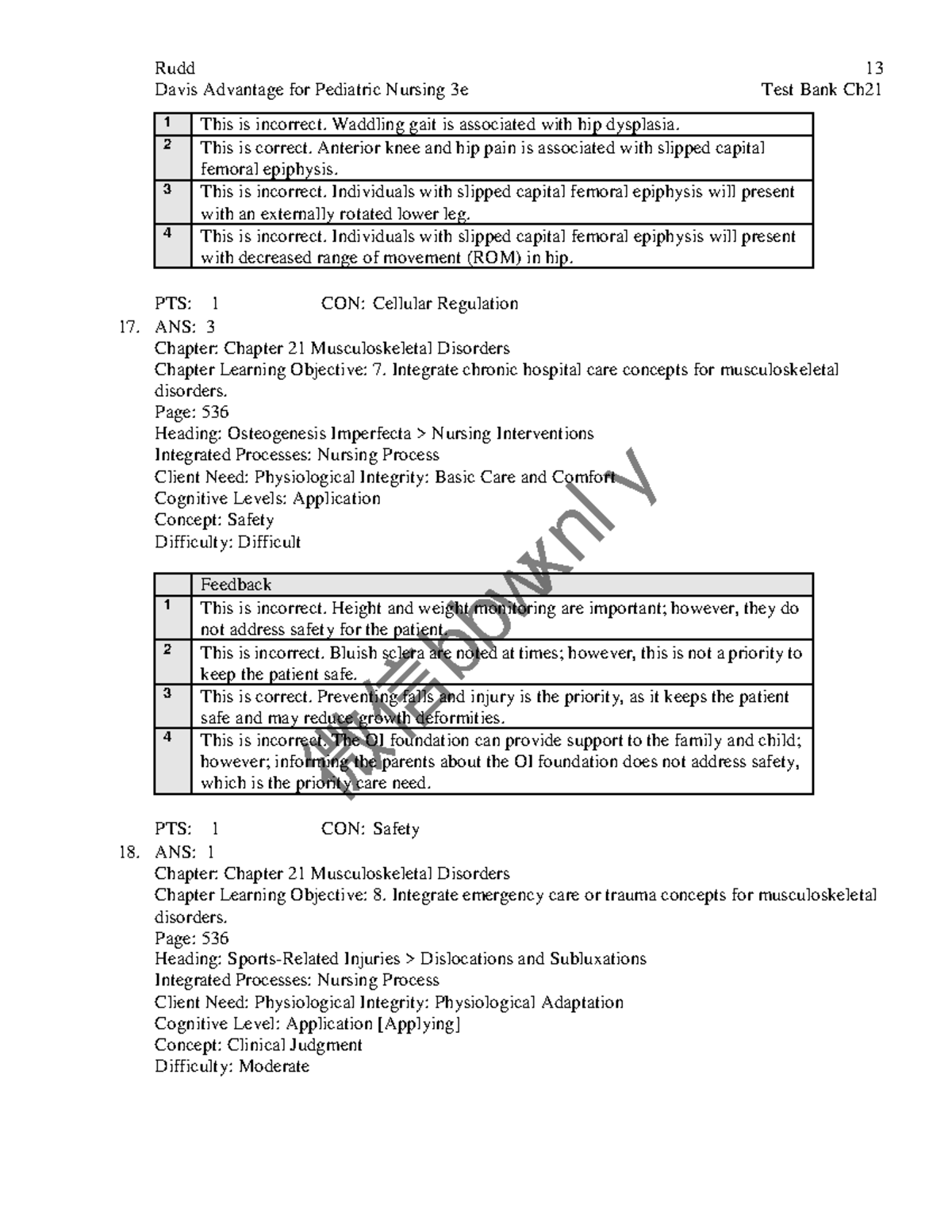 Test bank pediatric nursing critical components of nursing care 3rd ...