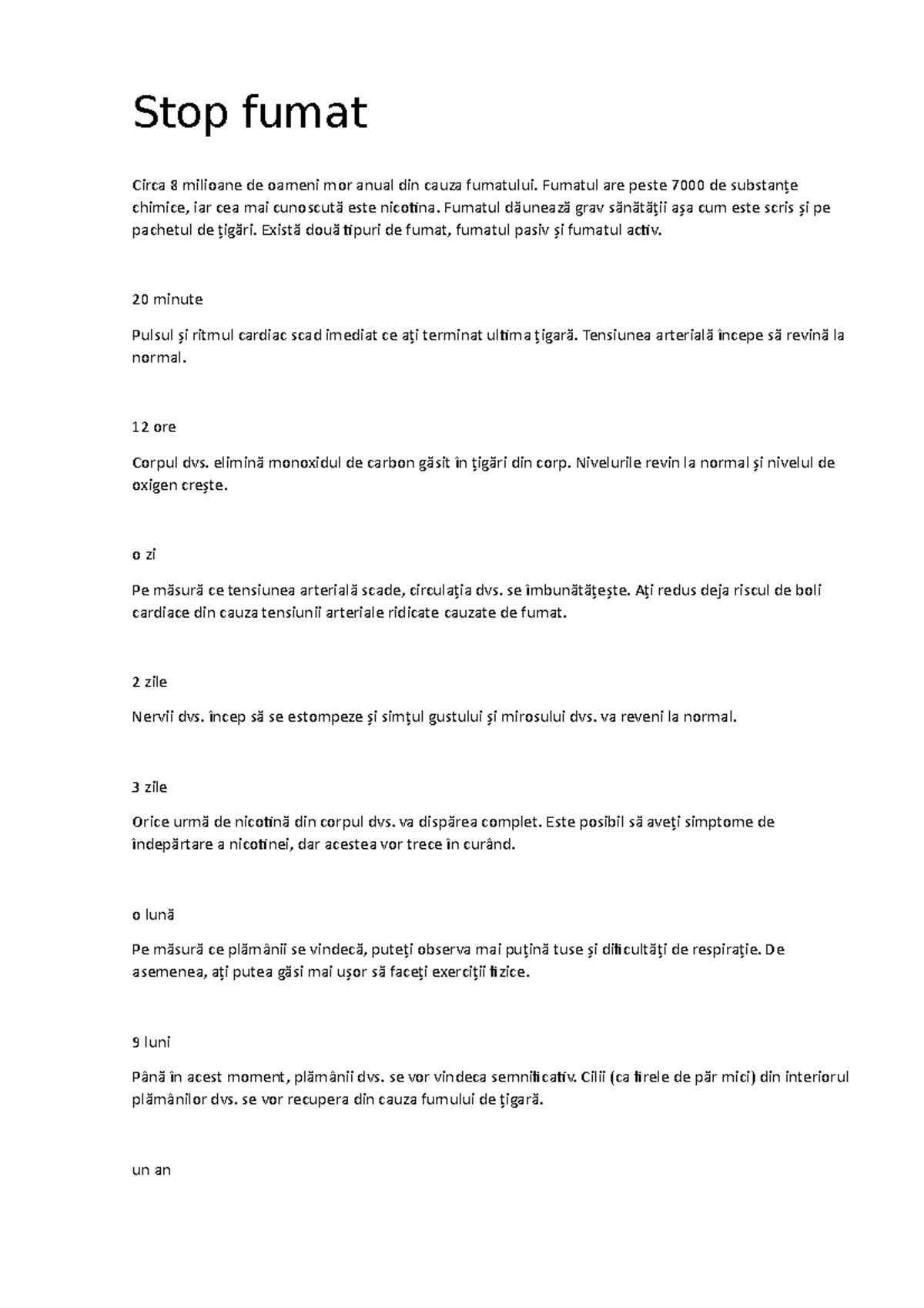 Stop-fumat - Stop fumat Circa 8 milioane de oameni mor anual din cauza ...