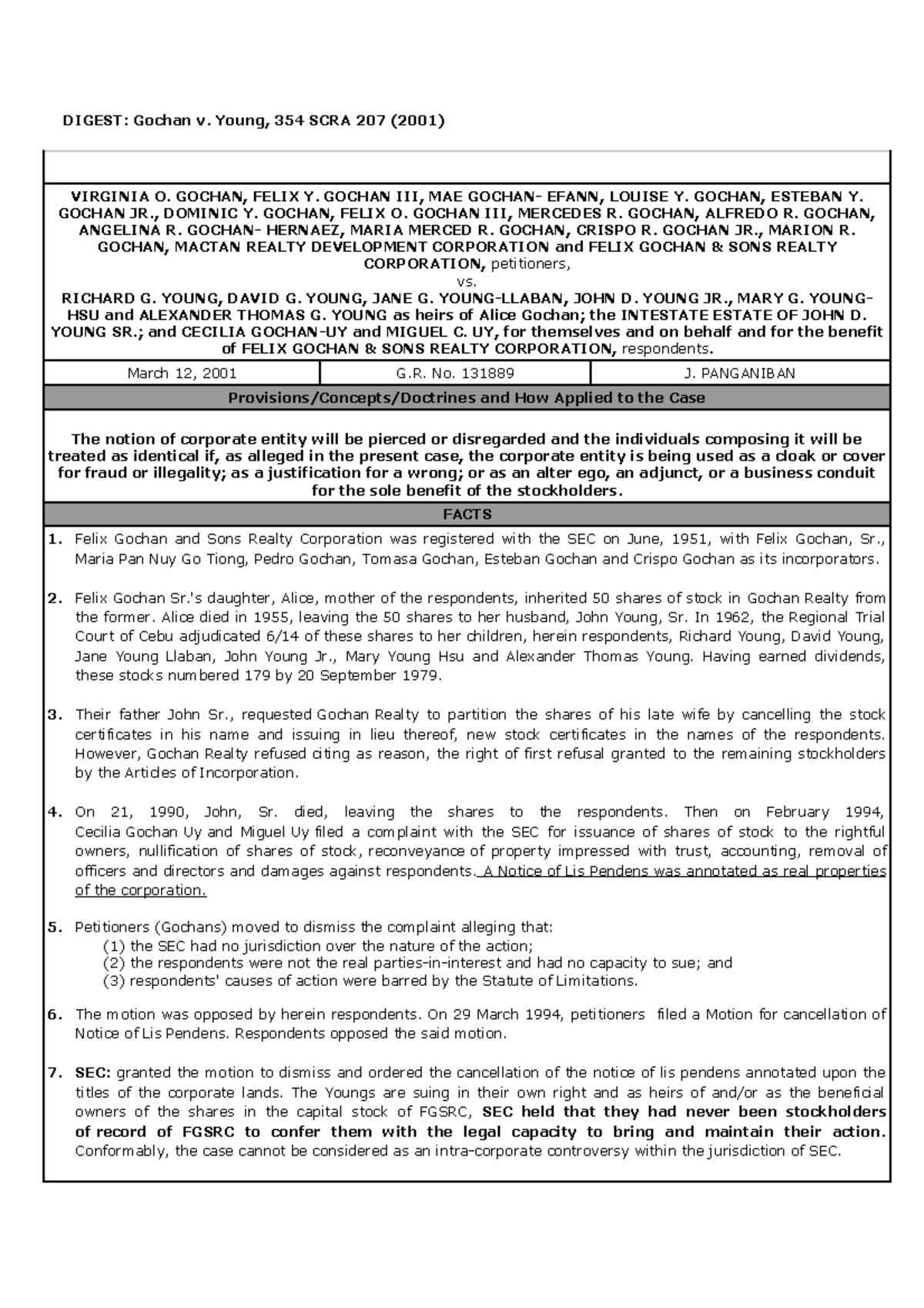 CASE 02 - Gochan v. Young, 354 SCRA 207 (2001 ) - DIGEST: Gochan v ...