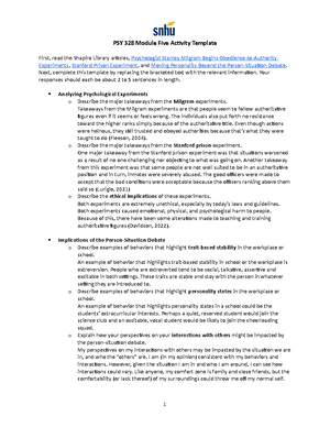 Psy 328 module 3 activity - PSY 328 Module Three Activity Template ...