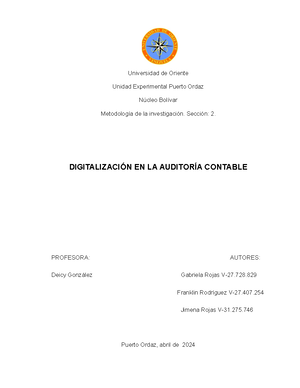 Portada UDO - UNIVERSIDAD DE ORIENTE NÚCLEO DE ANZOÁTEGUI EXTENSIÓN ...