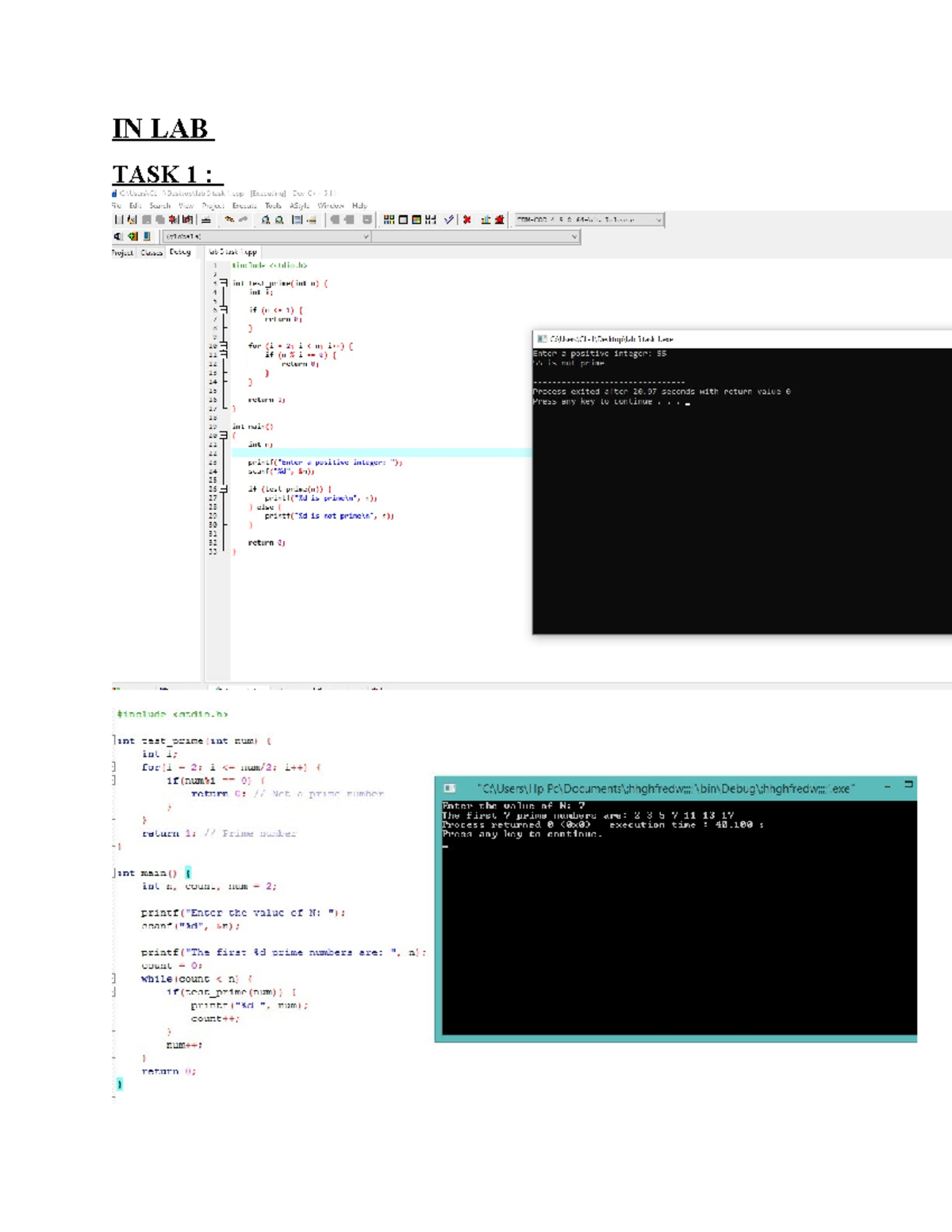 Icp Lab 5 In Lab Task 5 Task 1 5 File Edit Search View Project 6445