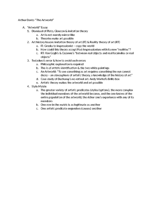 George Dickie - Summary Aesthetics in Studio - Review of George Dickie ...