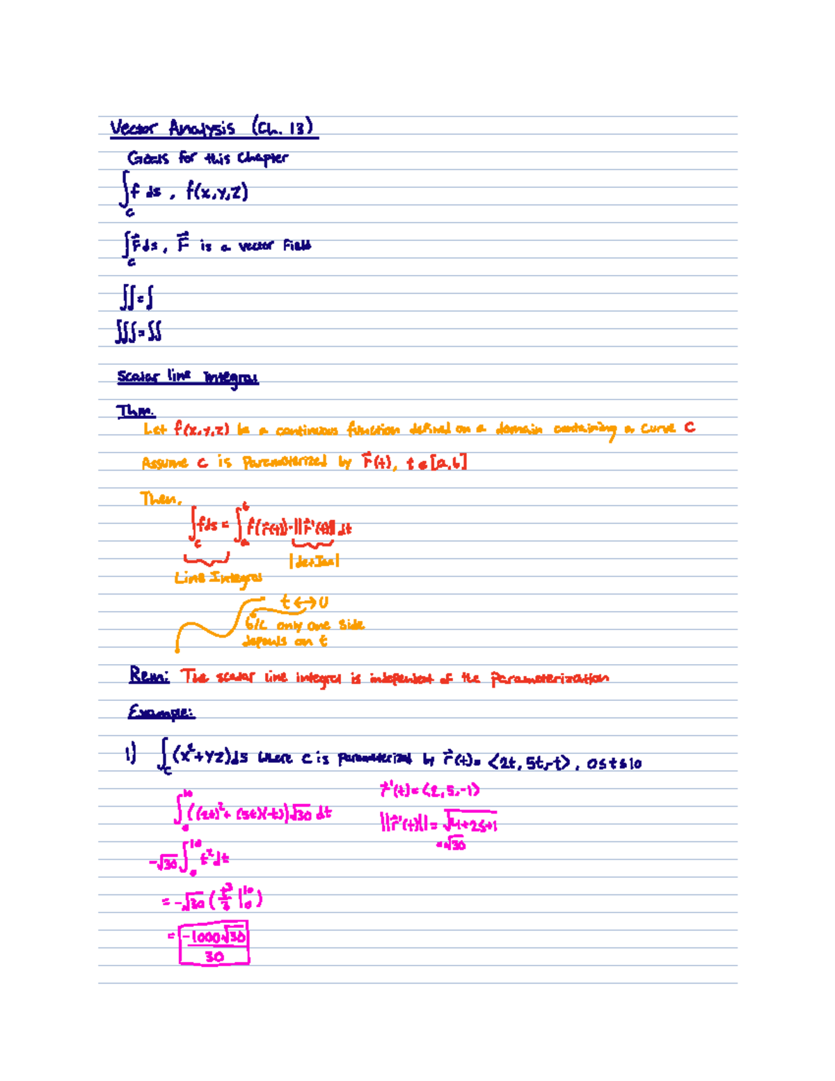 Chapter 13 - Vector Analysis Ch 13 Goals for thischapter Jef ds fix Y Z ...