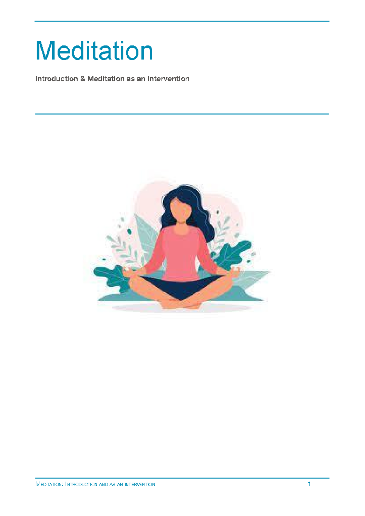 4.1 Meditation and health - Meditation Introduction & Meditation as an ...