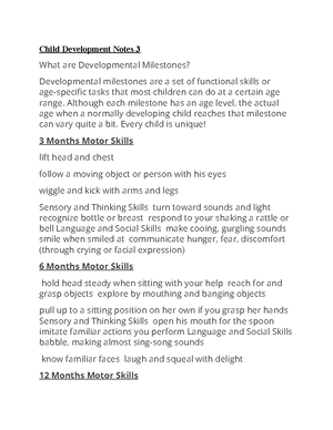 Child Development Notes - Lecture Notes Introduction Unit Learning ...