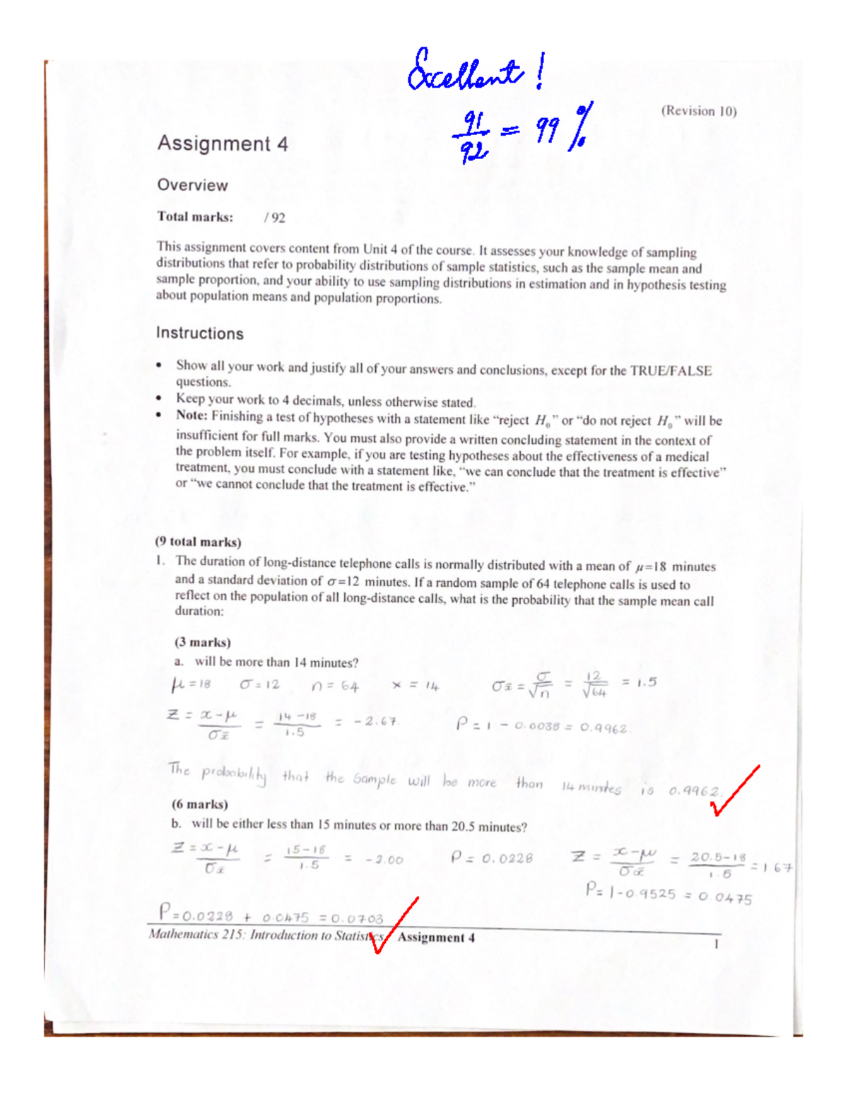 Assignment 4 Marked - i I r 5 Assignment 4 77 Overview (Revision l0 ...