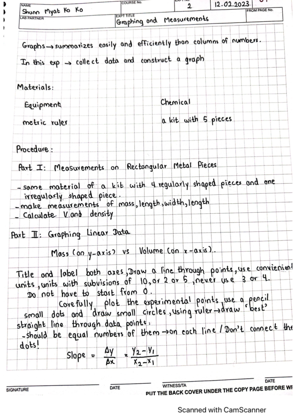 Prelab exp 2 - summary/table/ safety - CHEM 060 - Studocu
