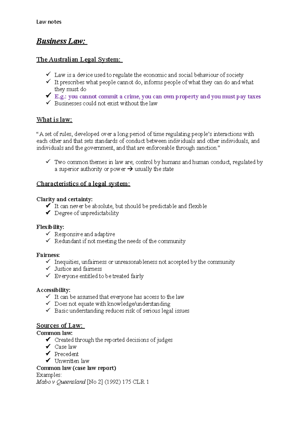 Business Law Notes Intro To Law Law Australian Legal Law Is A Device business-law-notes-intro-to-law-law-australian-legal-law-is-a-device