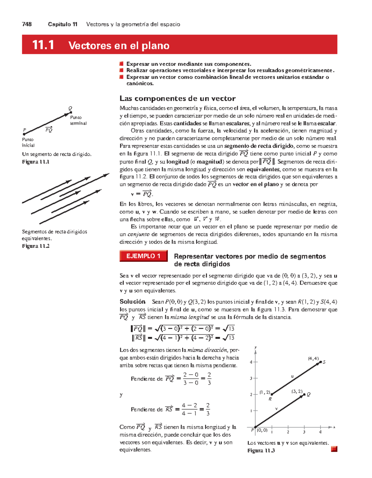 Vectores en el plano - 748 Capítulo 11 Vectores y la geometría del ...