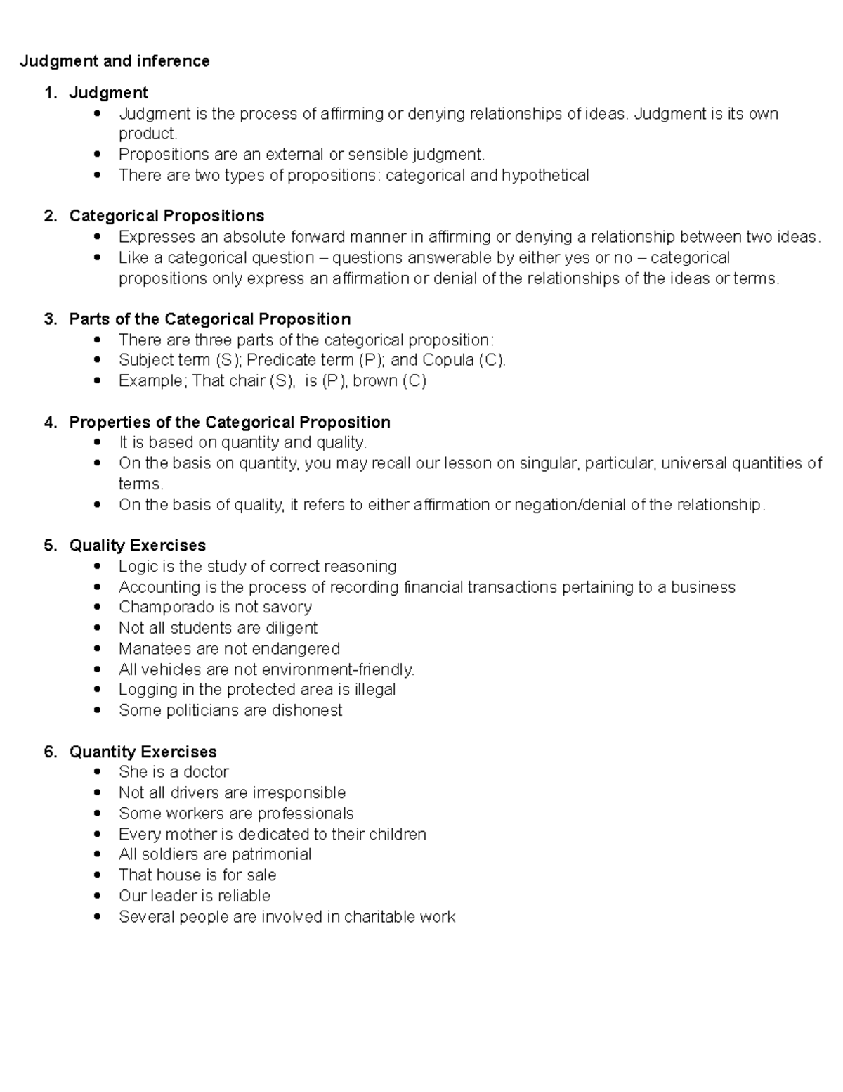 Judgment and inference - Judgment Judgment is the process of affirming ...