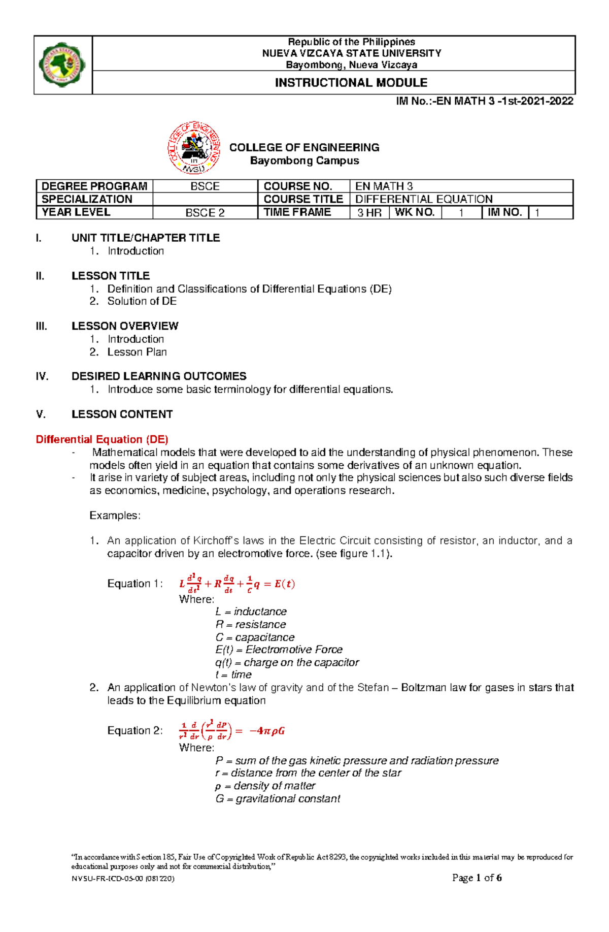 Module 1 Introduction - Answer - NUEVA VIZCAYA STATE UNIVERSITY ...