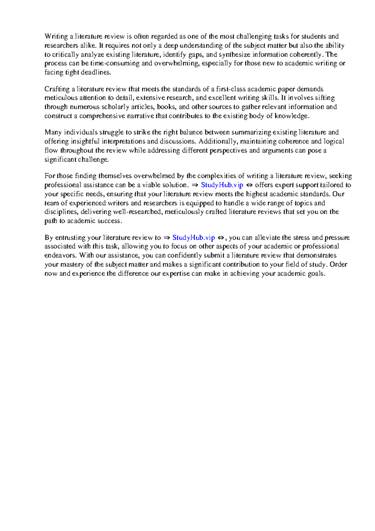 Literature Review First Class - Writing a literature review is often ...