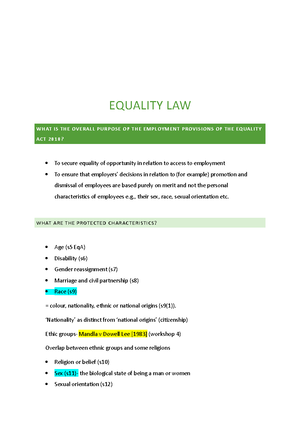 Equality law - everything you need to know - EQUALITY LAW WHAT IS THE ...