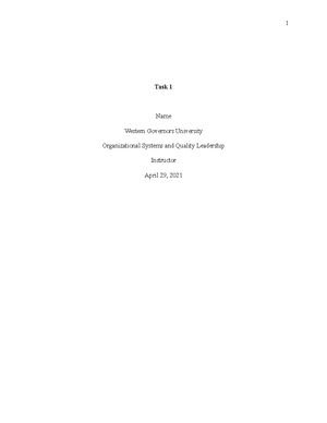 C489 Task 1 C489 Task 1 - C484 - WGU - Studocu