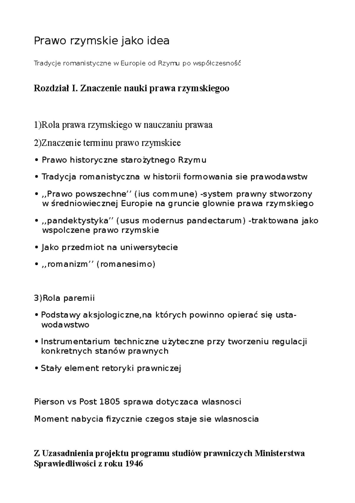 7 - prawo rzymskie - Prawo rzymskie jako idea Tradycje romanistyczne w ...