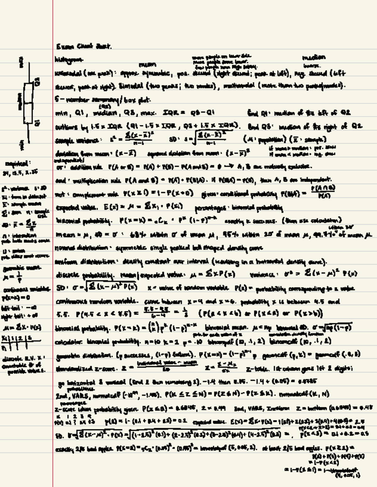 Statistics: Exam 1 Cheat Sheet - Deprecated API usage: The SVG back-end is no longer maintained ...
