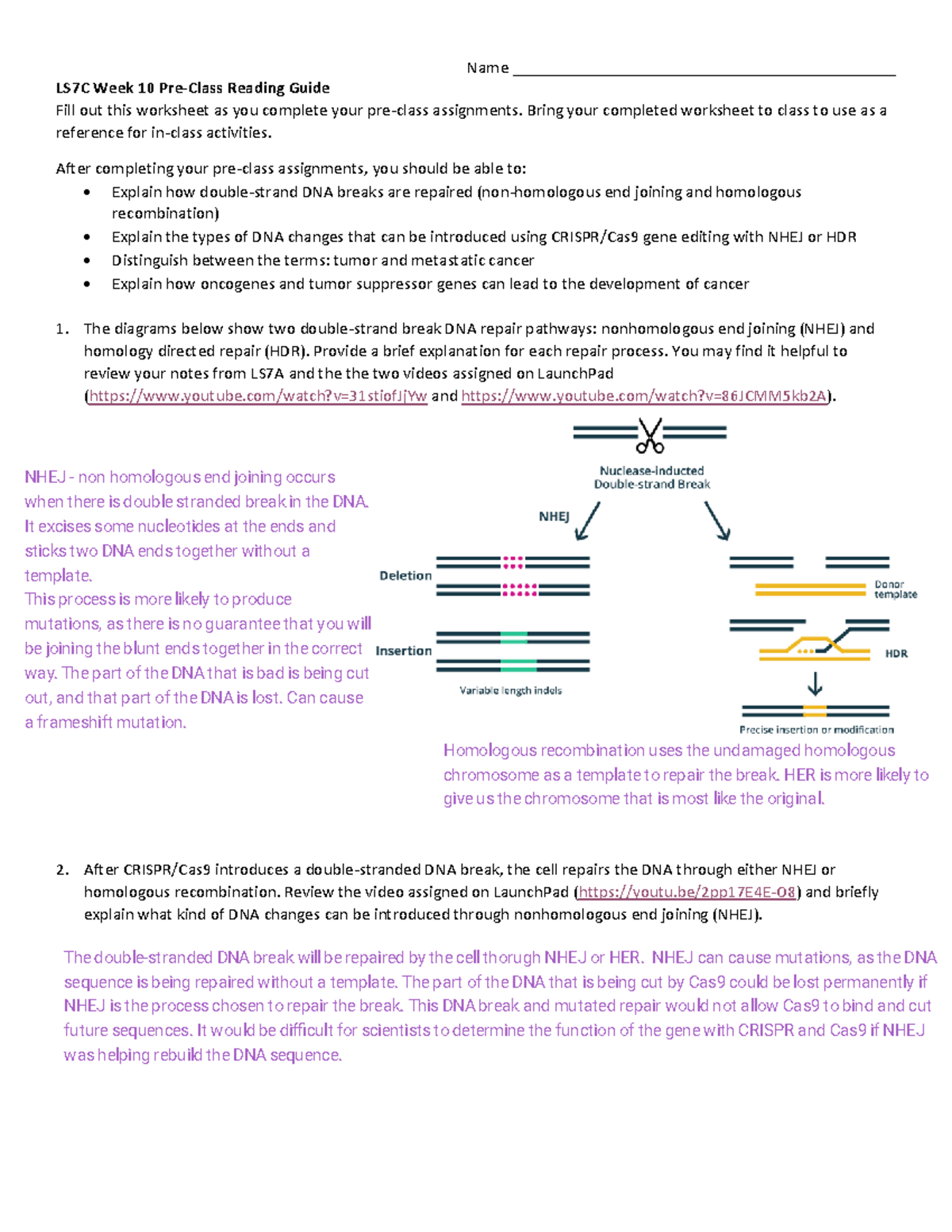 23S - LS7C Week 10 Pre-Class Reading Guide-1 - Name ...