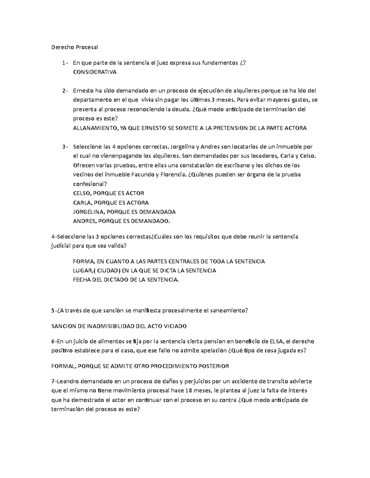 Derecho Procesal- 2DO Parcial 20 PREG - Derecho Procesal 1- En que ... Derecho Procesal- 2DO Parcial 20 PREG - Derecho Procesal 1- En que ...
