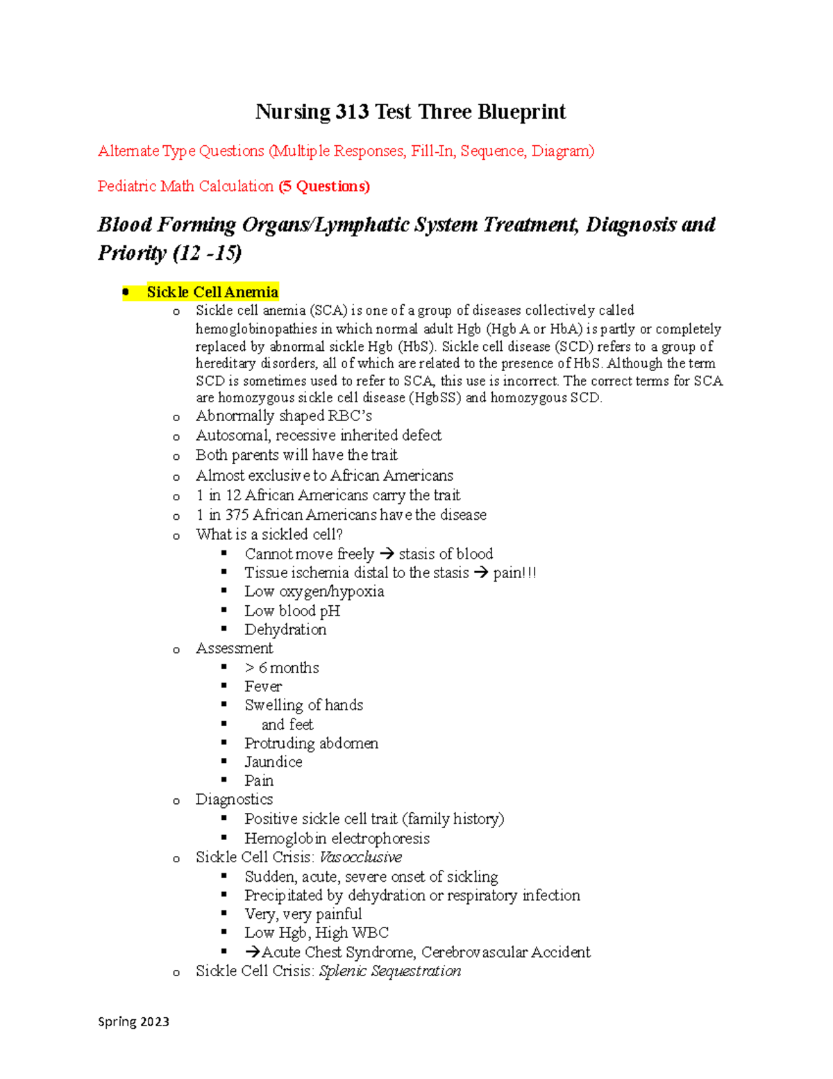 NUR 313 Exam Three Blueprint - Nursing 313 Test Three Blueprint ...