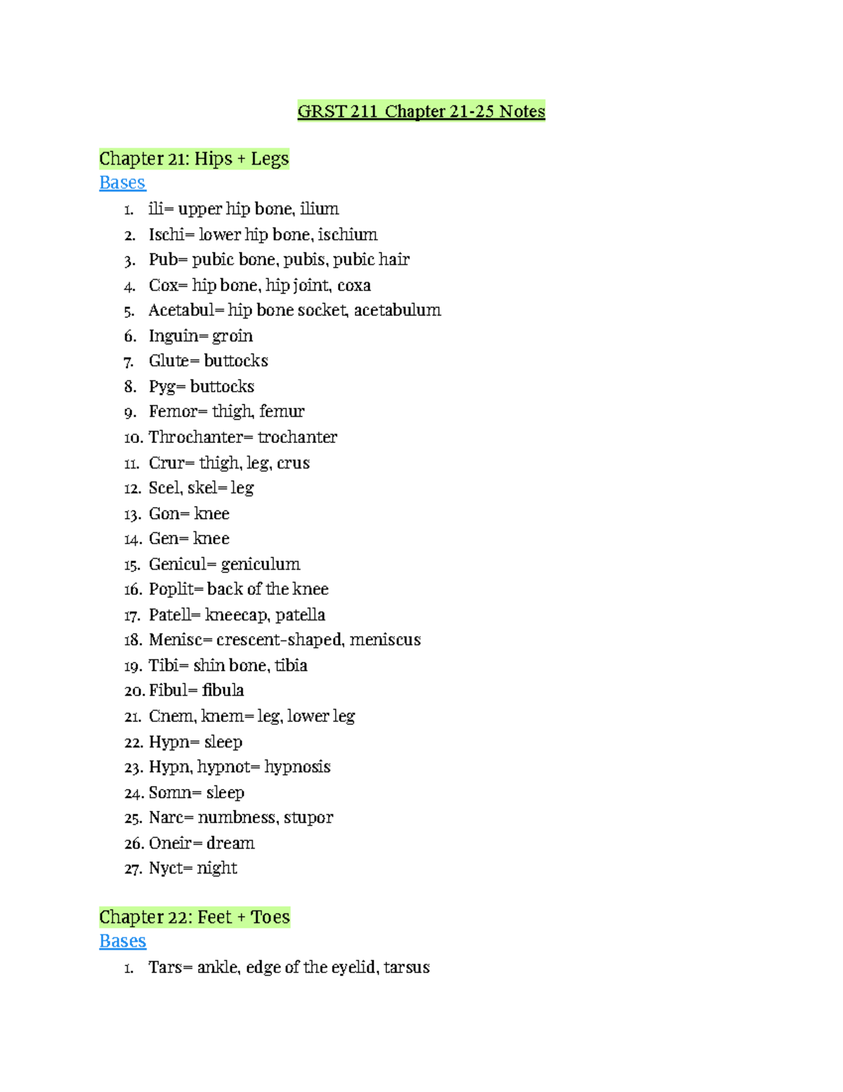 GRST 211 Chapter 21-25 Notes - GRST 211 Chapter 21-25 Notes Chapter 21 ...