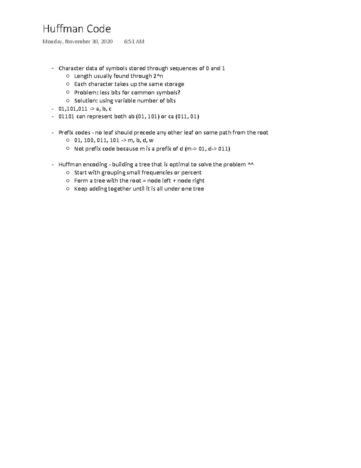 CS1300 hufman encoding - Character data of symbols stored through ...