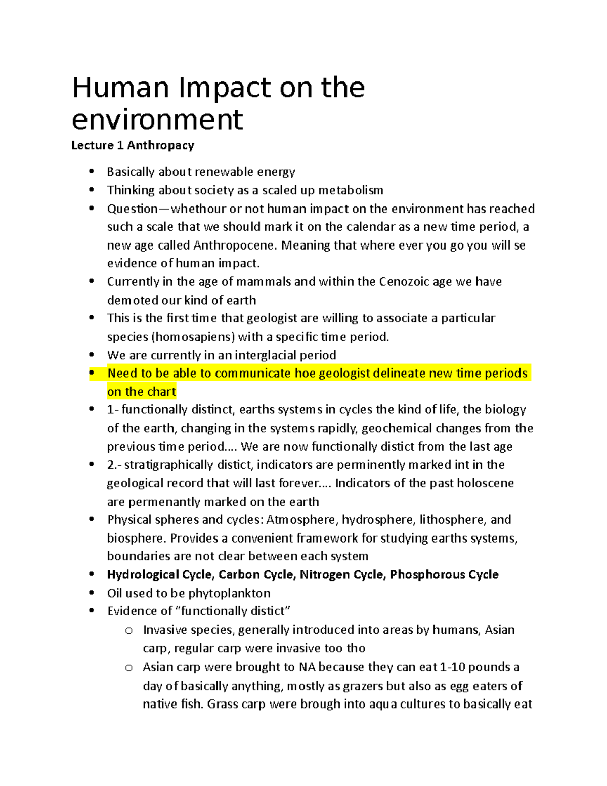 Human impact on the environment updated - Human Impact on the ...