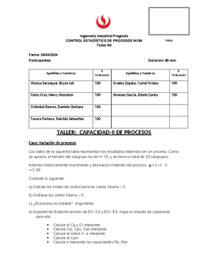 Capitulo VII Cartas DE Control POR Variables - Capítulo 7 Cartas de control para variables ...
