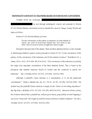 Motion for Summary Judgment - Statute of Limitations - DEFENDANT’S ...