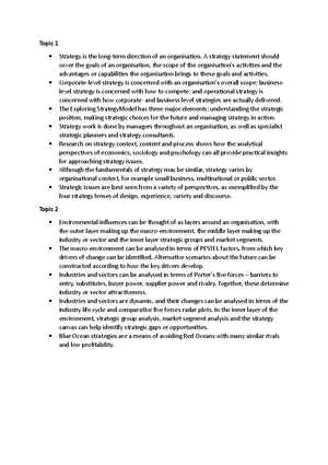 Topic 8 - Strategy and Organization - Topic 8 In behavioural theory ...