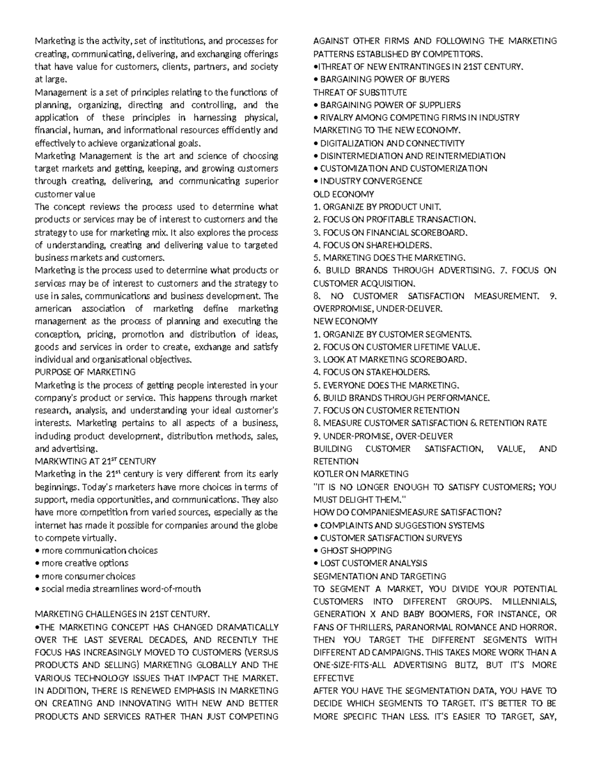 Marketing introduction - Marketing is the activity, set of institutions ...