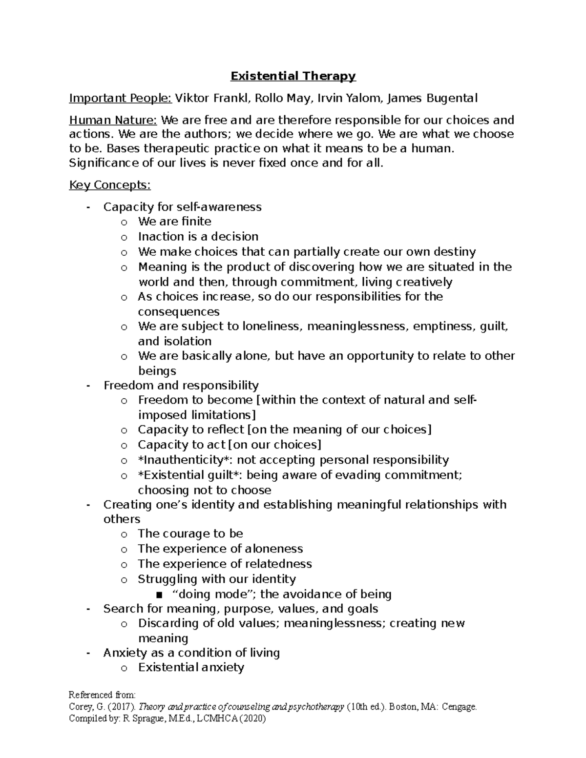 Existential Approach - Existential Therapy Important People: Viktor ...