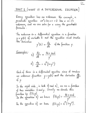 Exam 3 Diff eq Notes - MATH 2700 - Studocu