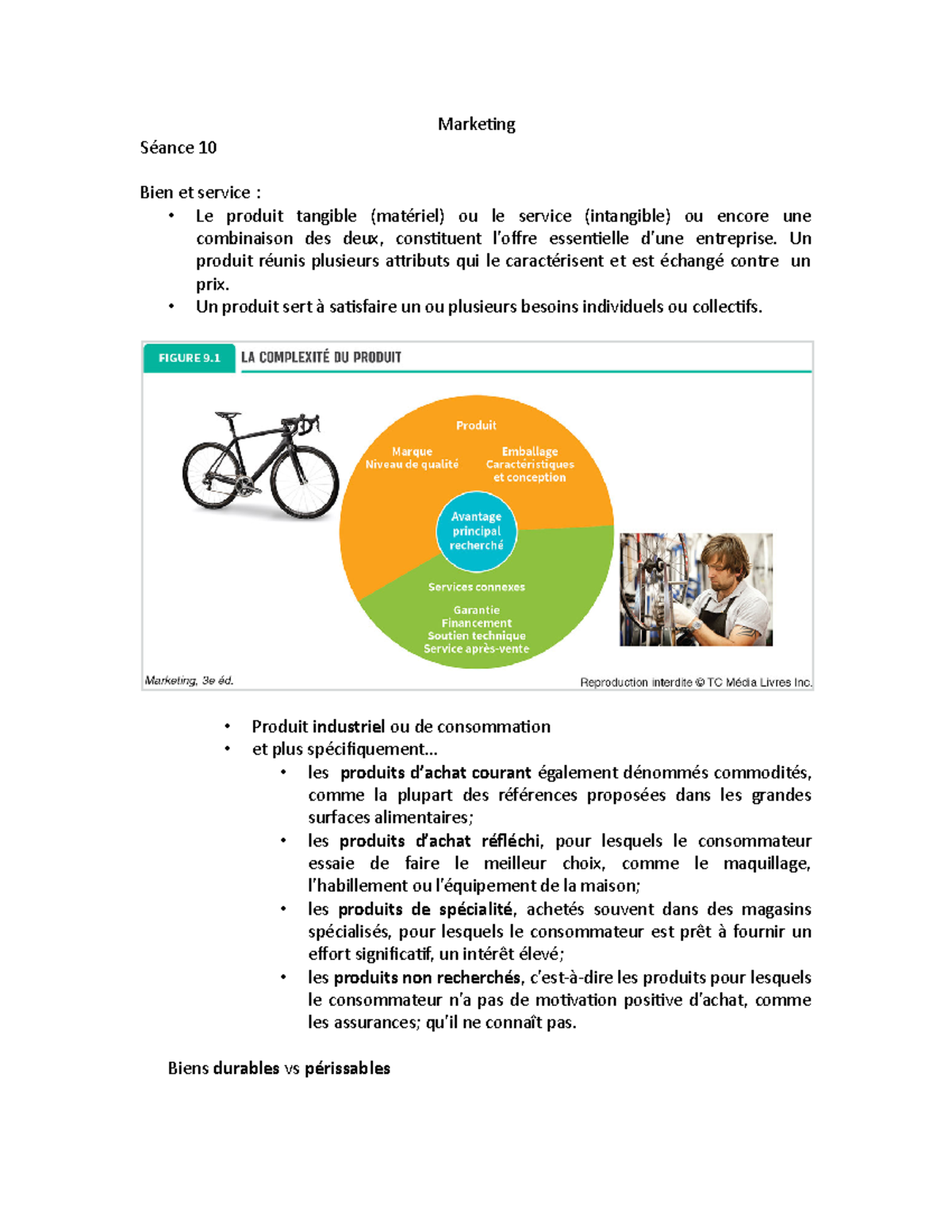 Marketing note exam final - Marketing Séance 10 Bien et service : - Le ...