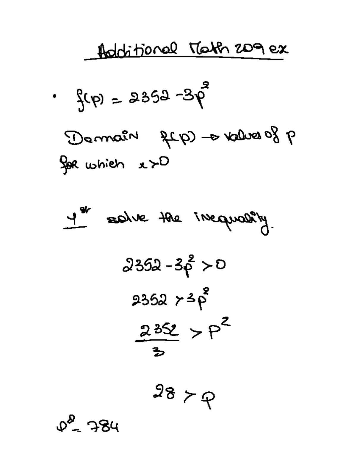 Additional math exercices - AdditionalMath ex Fcp 2352 3ps Demain fep ...