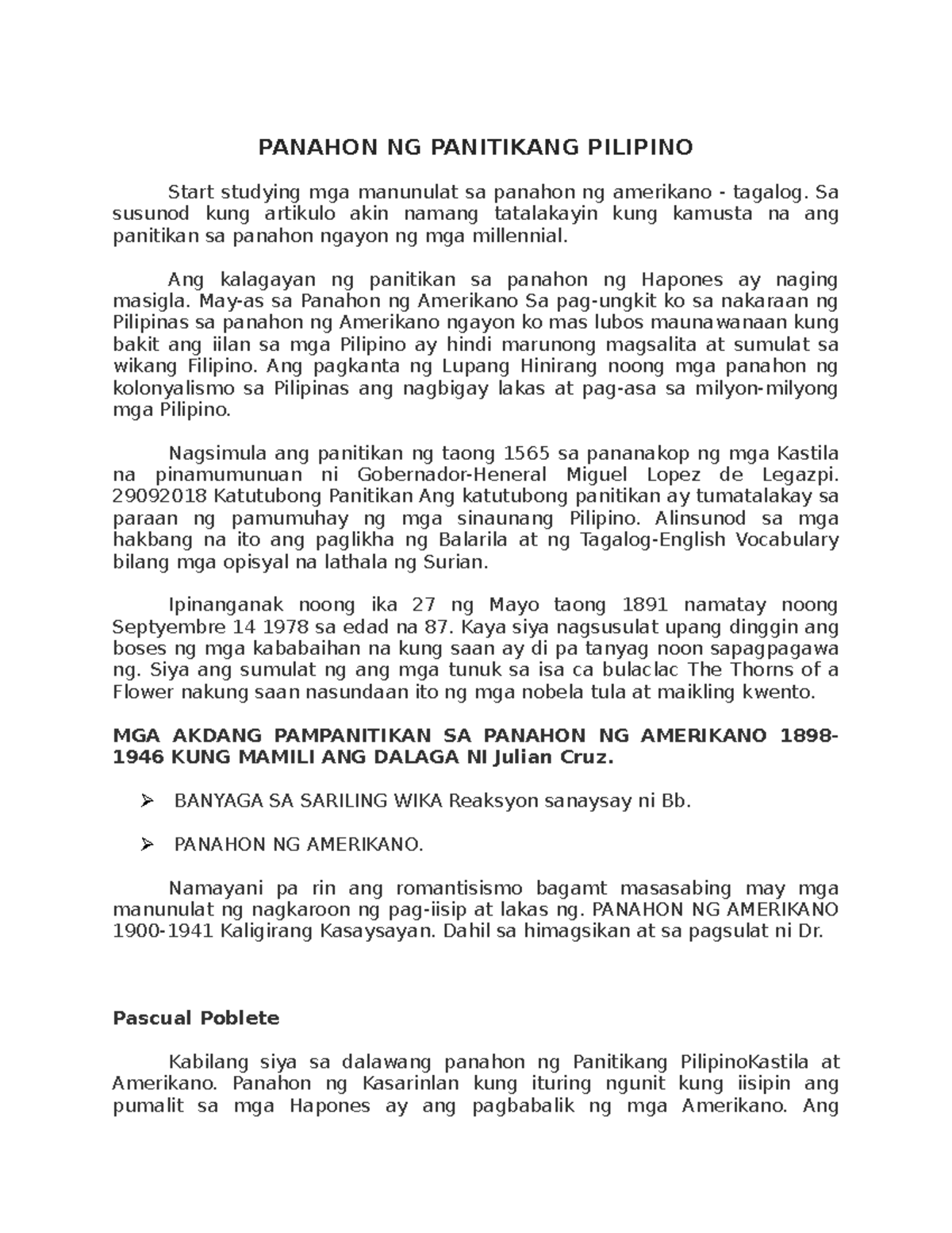 Panahon Ng Panitikang Pilipino Panahon Ng Panitikang Pilipino Start