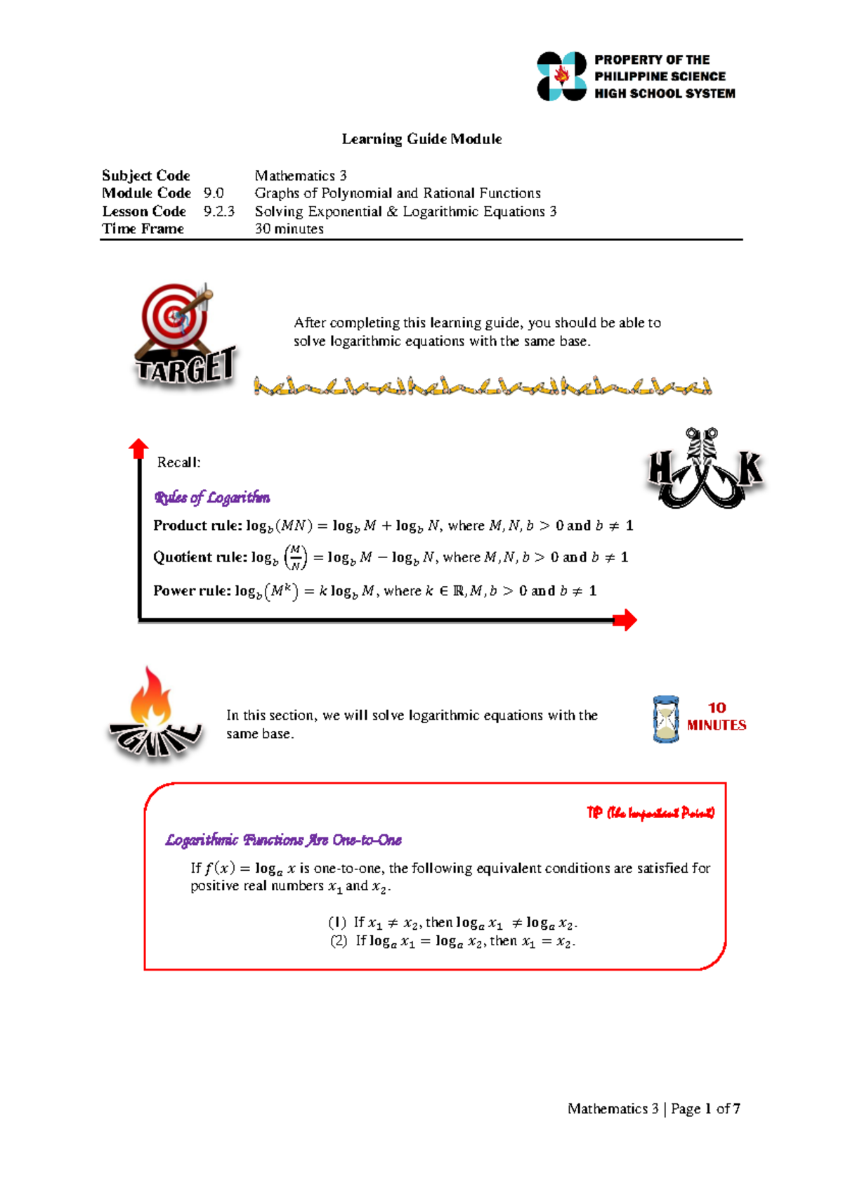 SLG Math 3 9 - Learning Guide Module Subject Code Mathematics 3 Module ...